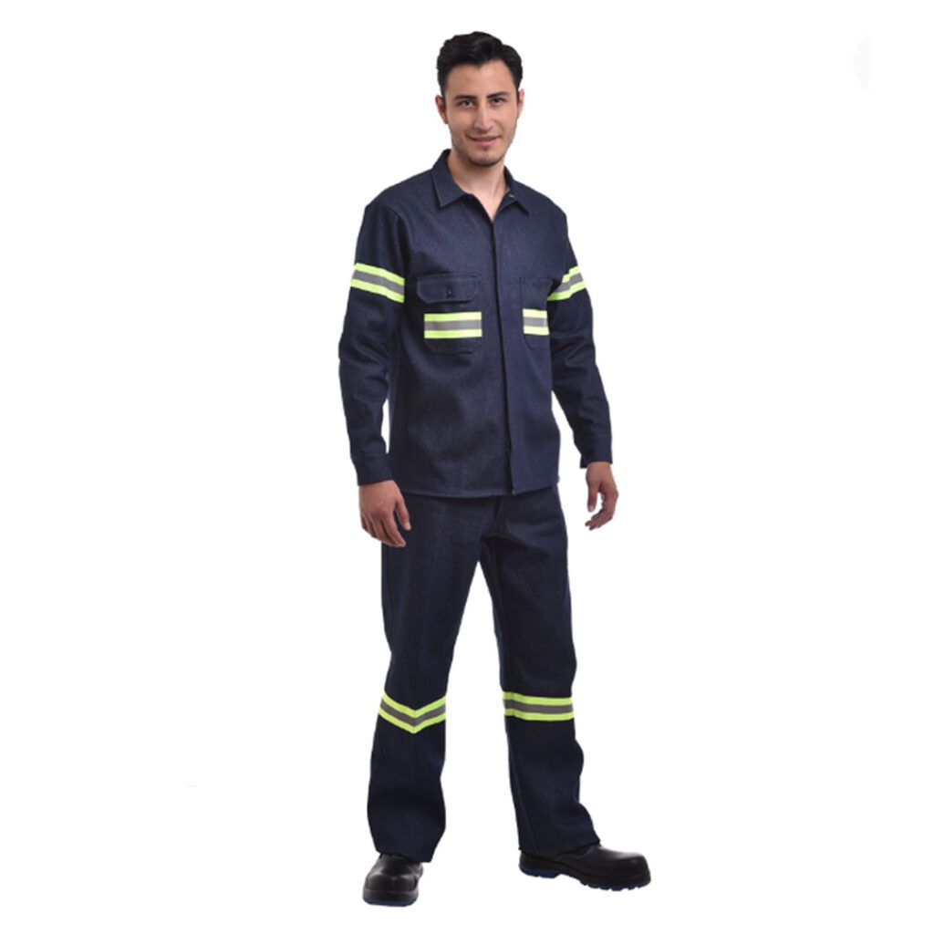 Camisola 100% Mezclilla Cinta Reflejante Bicolor 14oz – Señor Seguridad