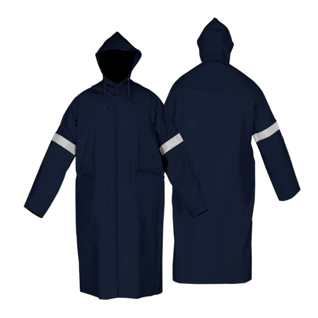 Impermeable Largo Amarillo Reflejante Tipo Gabardina | Señor Seguridad