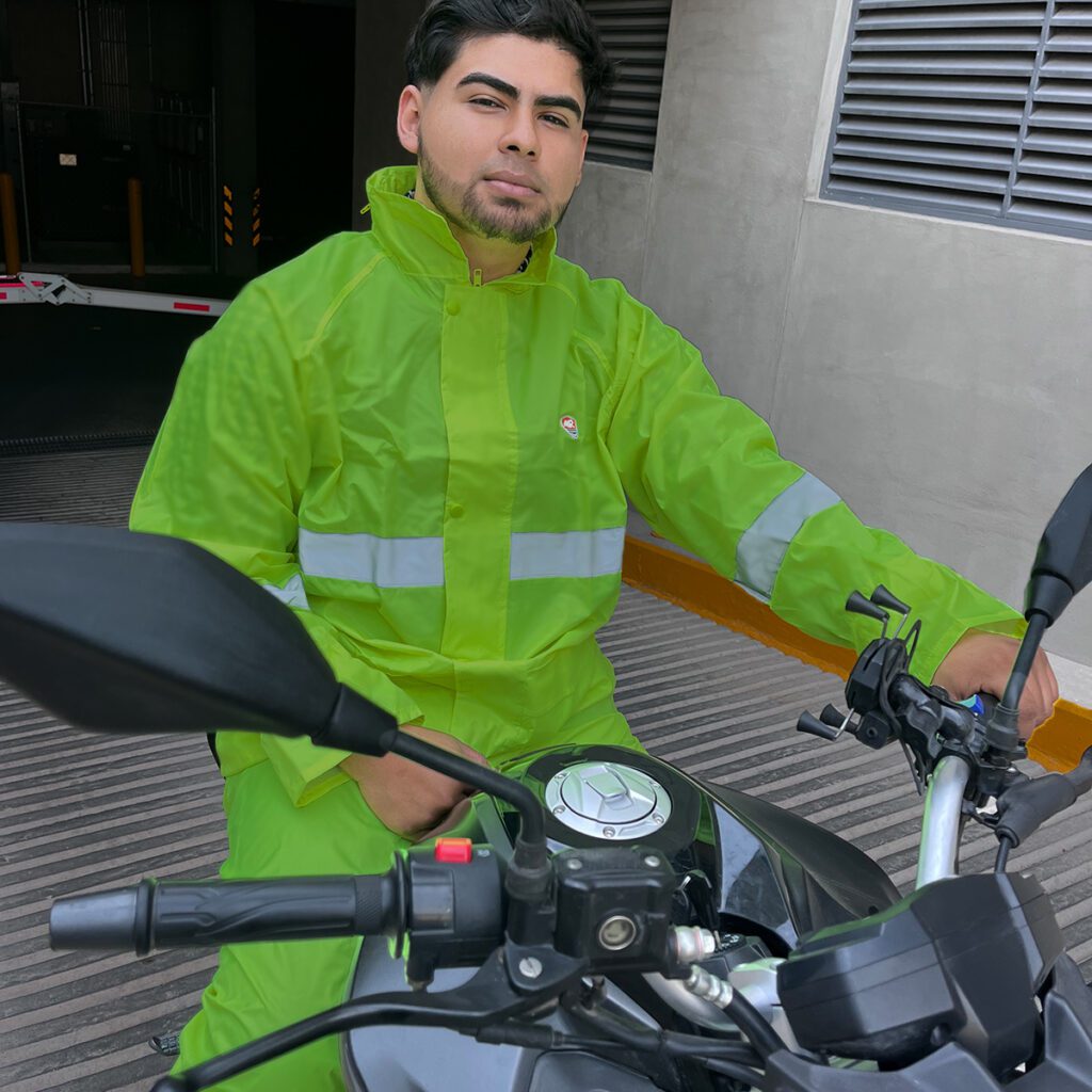 Impermeable Motociclista Con Reflejante V/Colores | Señor Seguridad